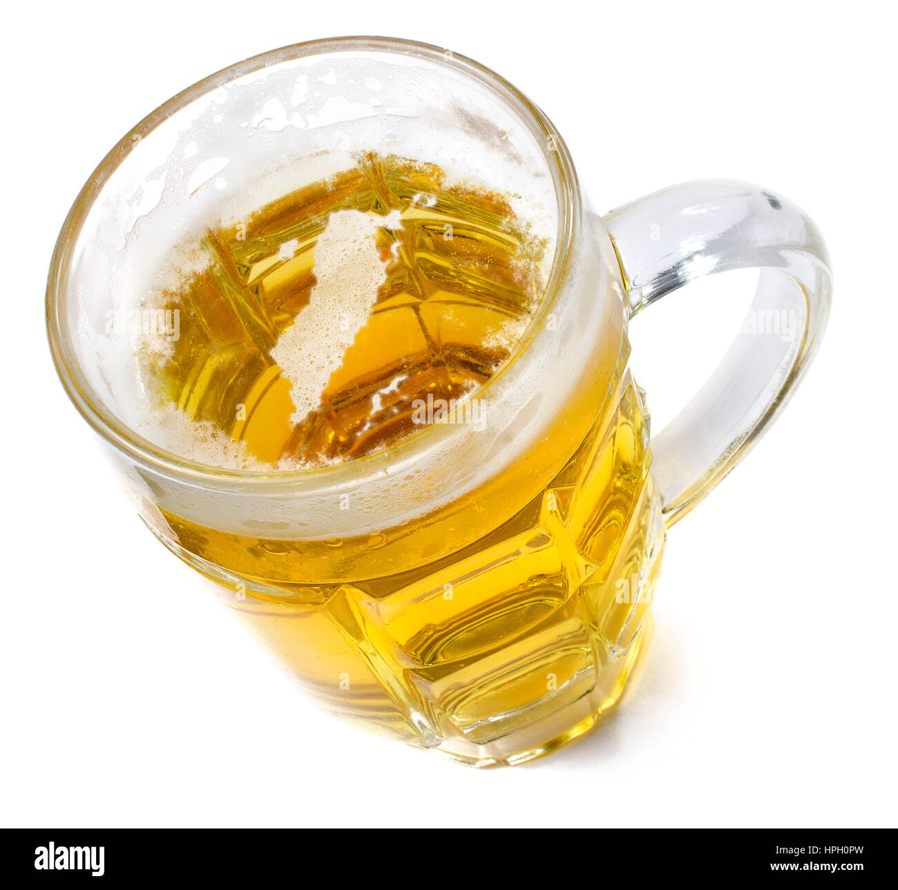 Beer head in the shaped of Bahrain and a beer.(series Stock Photo - Alamy