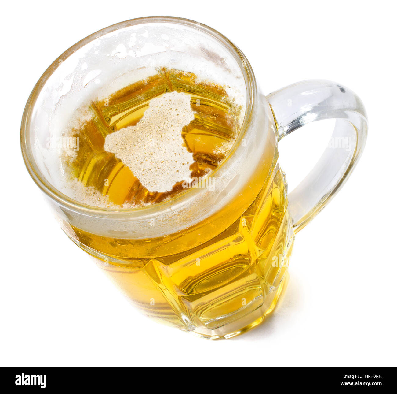 Beer head in the shaped of Iraq and a beer.(series Stock Photo - Alamy