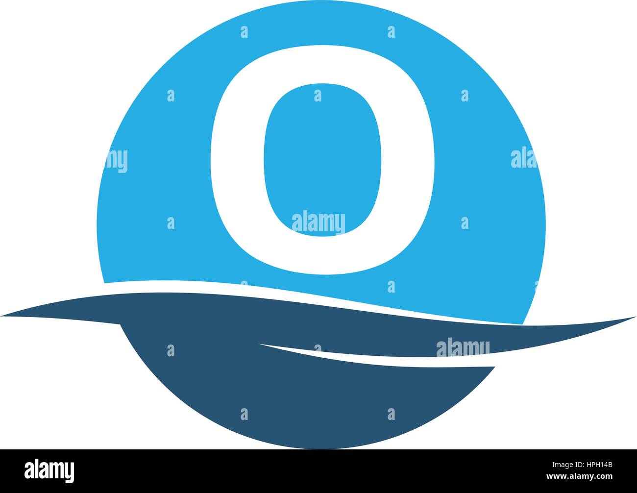 Wave water Initial O Stock Vector Image & Art - Alamy