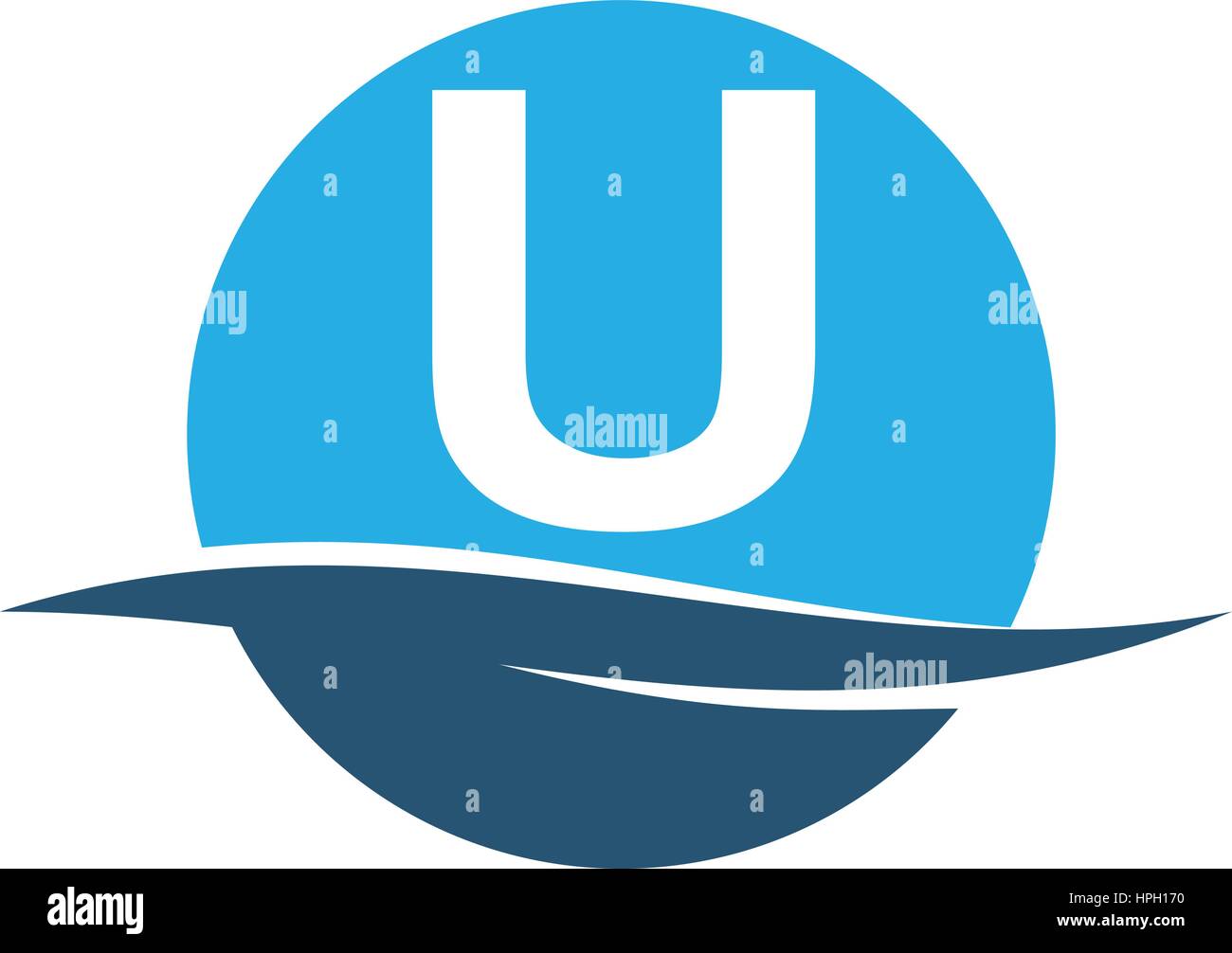 Wave water Initial U Stock Vector Image & Art - Alamy