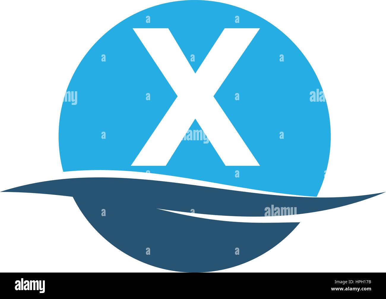 Wave water Initial X Stock Vector Image & Art - Alamy
