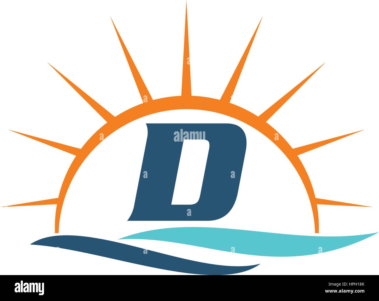 Wave Sunset Initial D Stock Vector Image & Art - Alamy