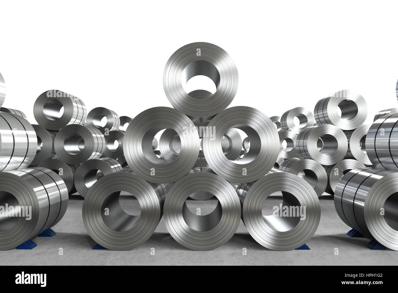 3d rendering roll of steel sheet in factory Stock Photo - Alamy