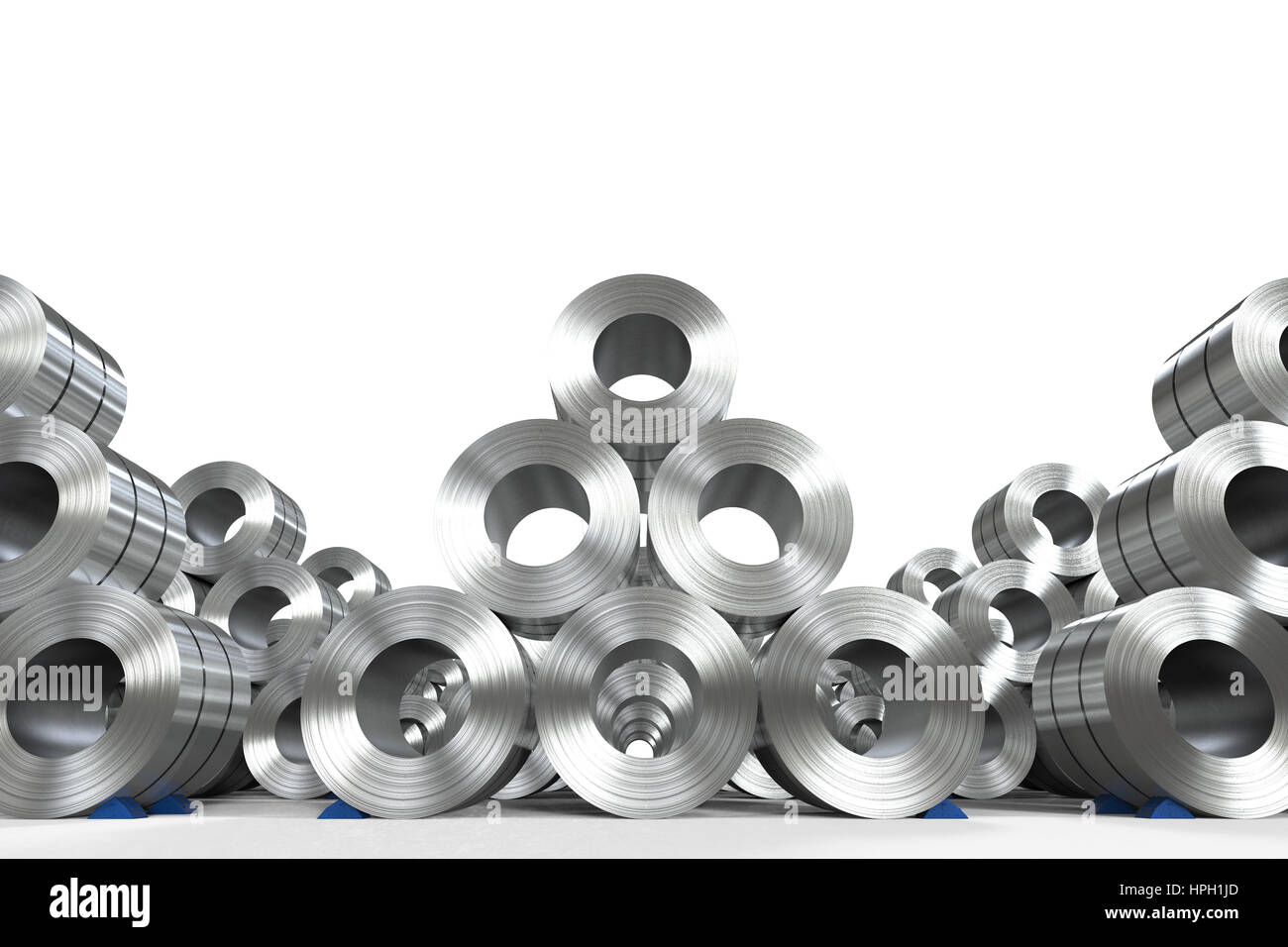 3d rendering roll of steel sheet in factory Stock Photo - Alamy