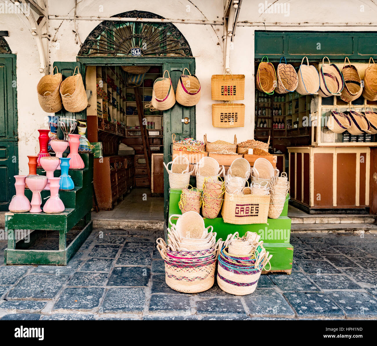 Handcrafts shop at the market in Tunis, Tunisia Stock Photo - Alamy