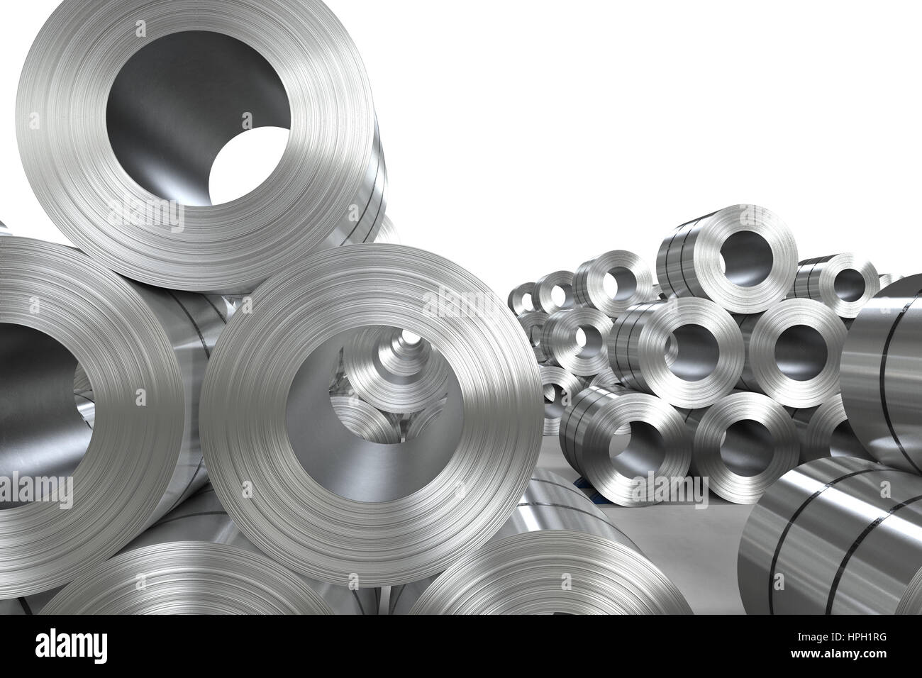 3d rendering roll of steel sheet in factory Stock Photo - Alamy