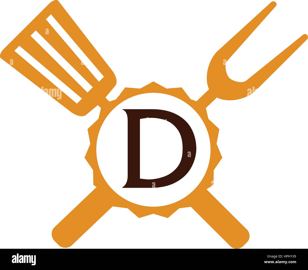 D restaurant logo hi-res stock photography and images - Alamy