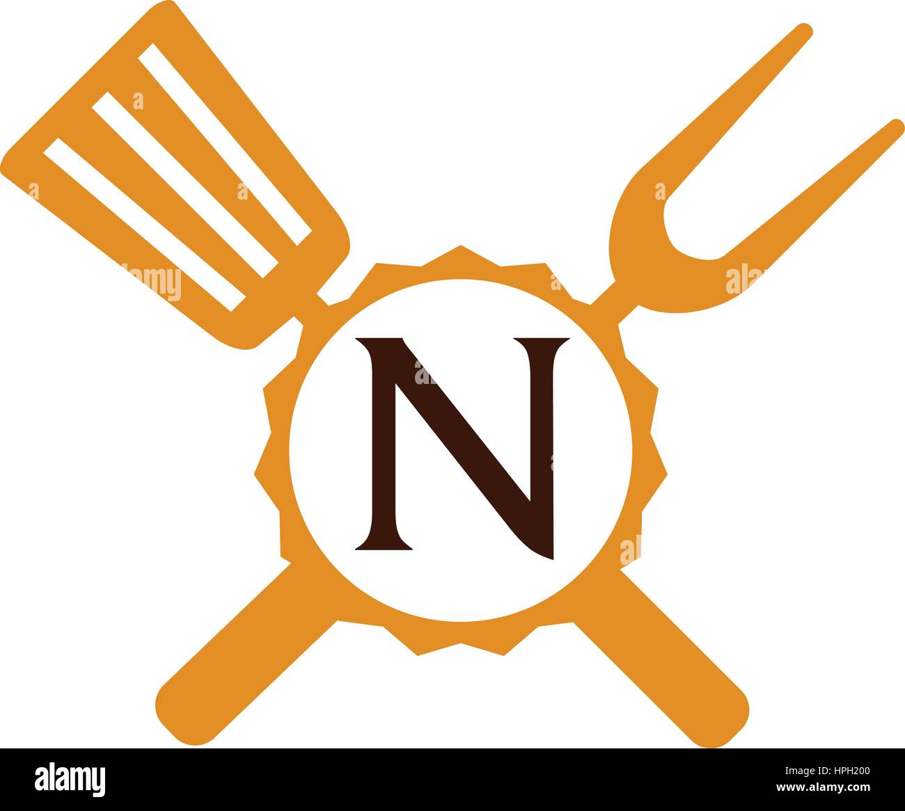 Logo Restaurant Letter N Stock Vector Image & Art - Alamy