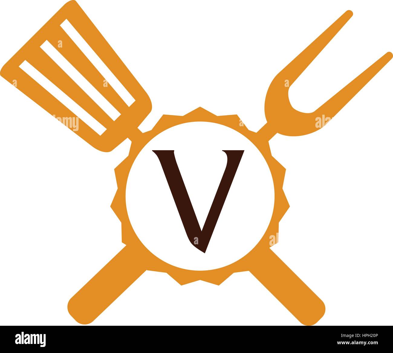 Logo Restaurant Letter V Stock Vector Image & Art - Alamy