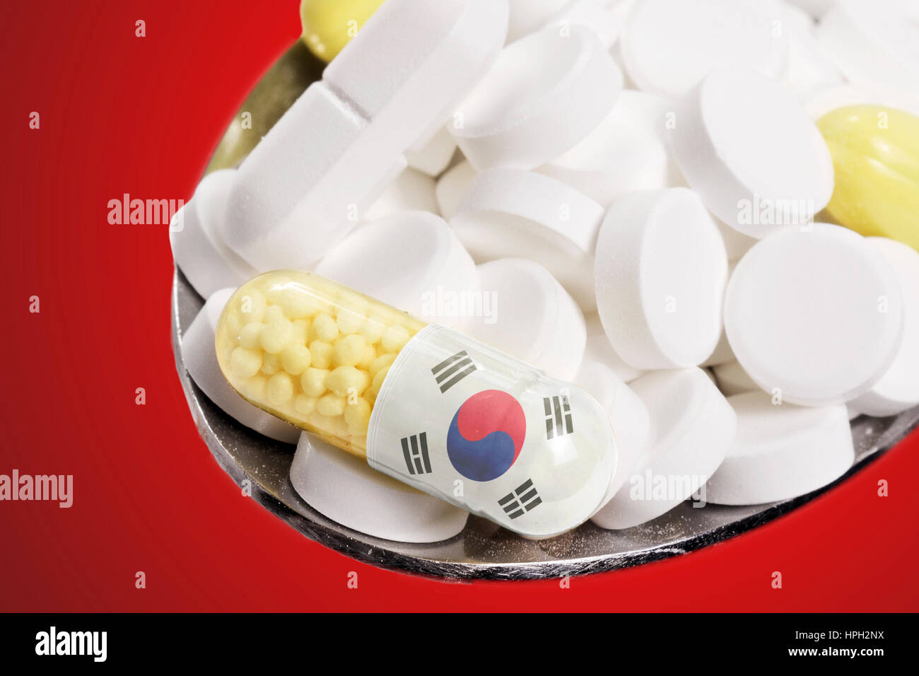 Pill capsule korea flag hi-res stock photography and images - Alamy