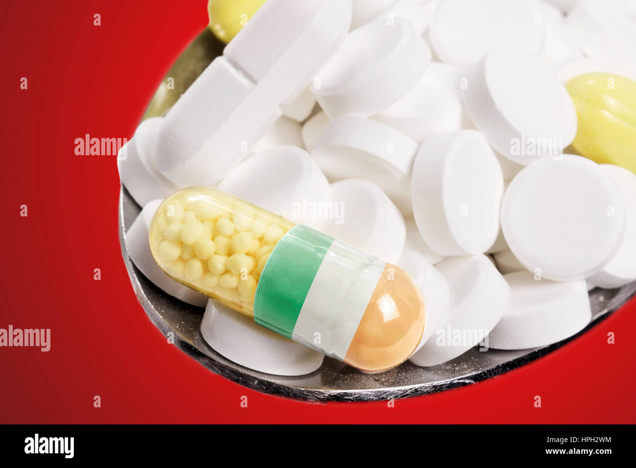 Pill capsule ireland flag hi-res stock photography and images - Alamy