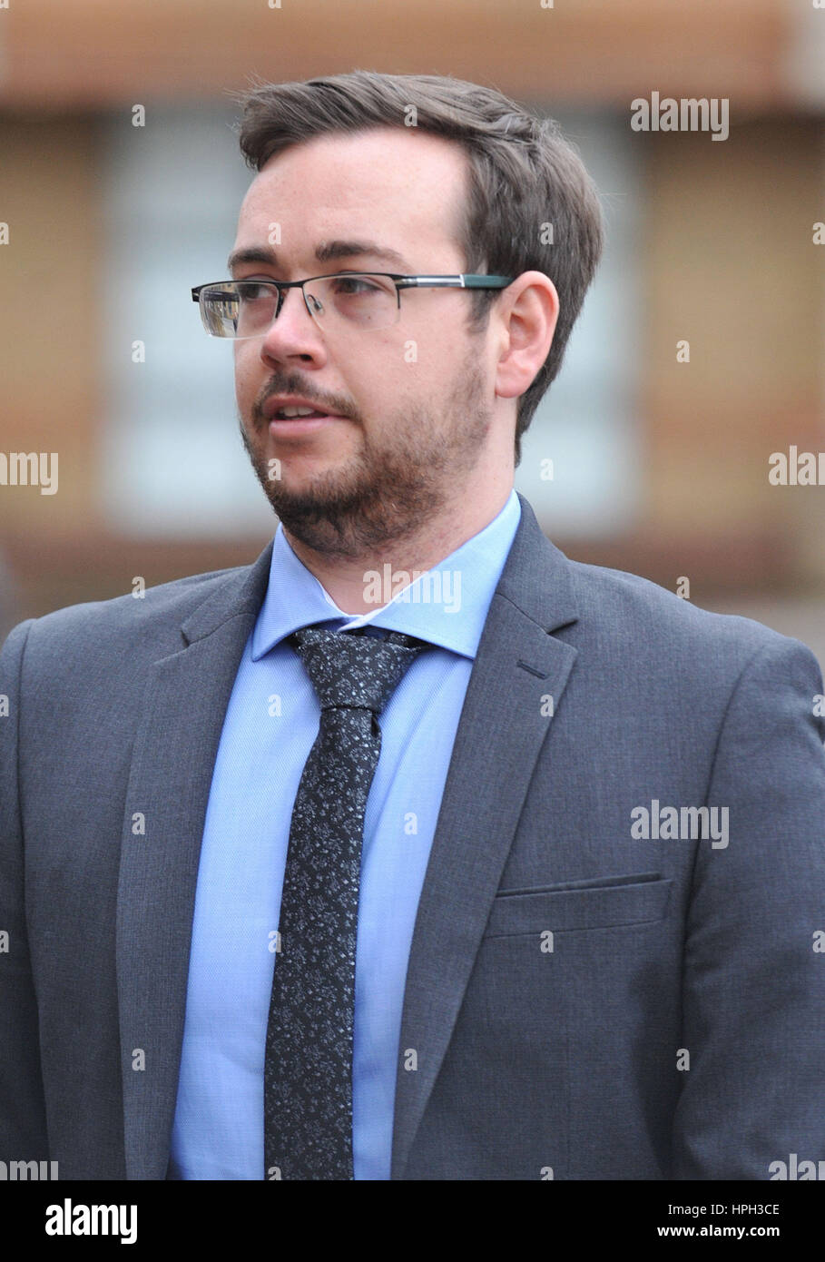 Jamie Stewart the son of Ian Stewart, arrives at St Albans Crown Court ...