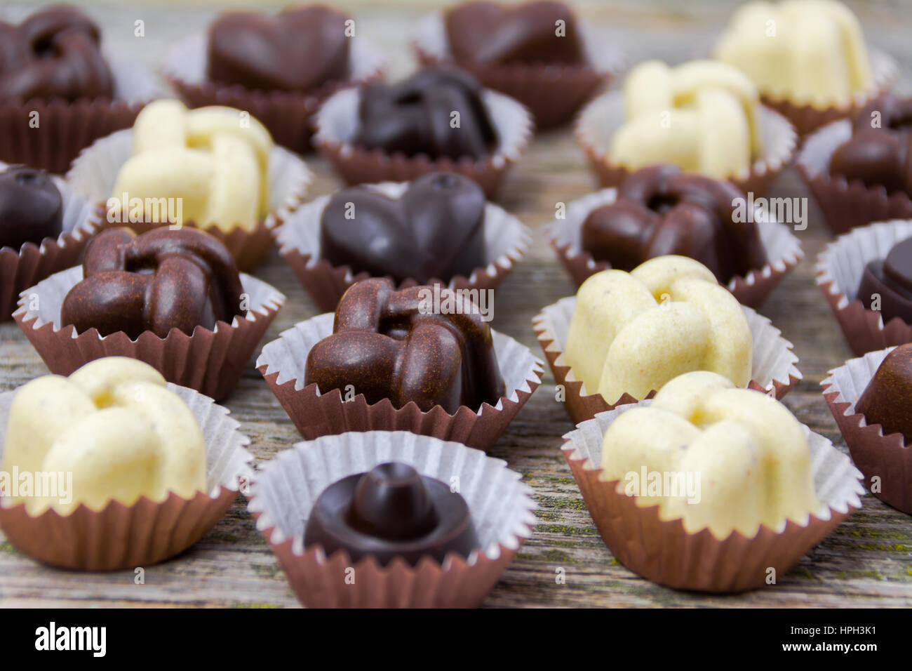 chocolate candies handmade Stock Photo - Alamy