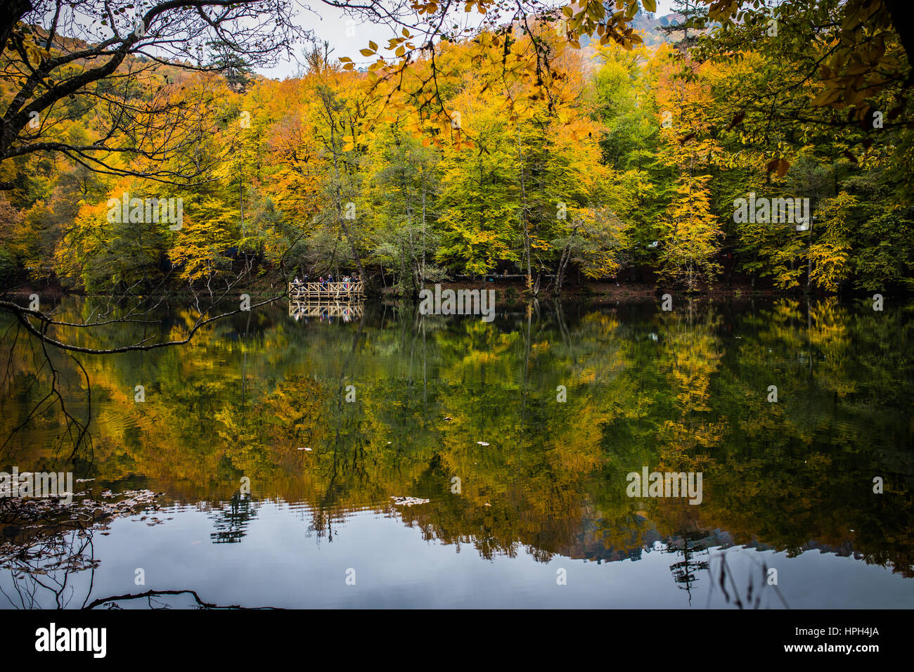 Lake in Fall Stock Photo - Alamy