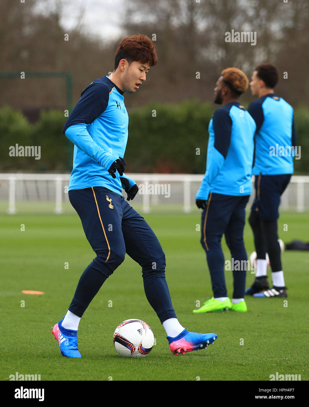 Tottenham Hotspur's Son Heung-Min during the training session at ...