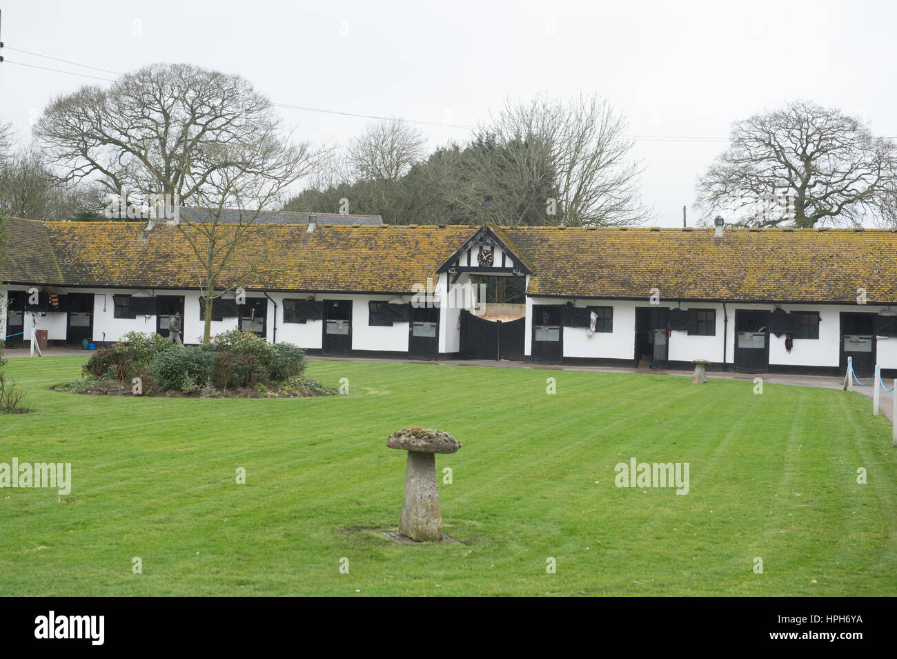 A view of Nicky Henderson's Seven Barrows Stables in Lambourn Stock ...