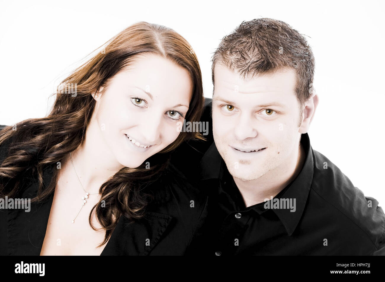 Paarportrait - couple in portrait, Model released Stock Photo - Alamy