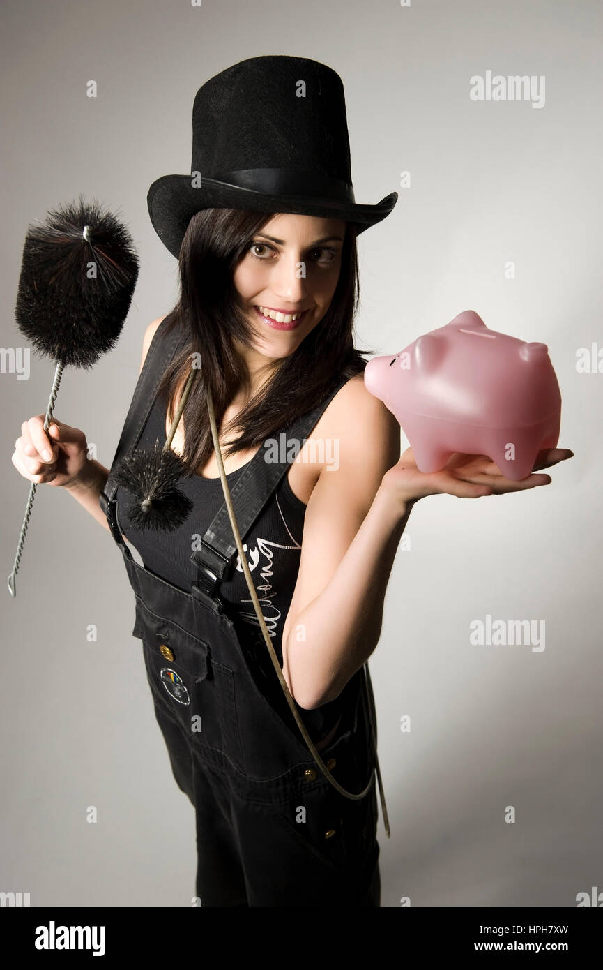 Rauchfangkehrerin, Gluecksbringer - female chimney sweep, Model ...