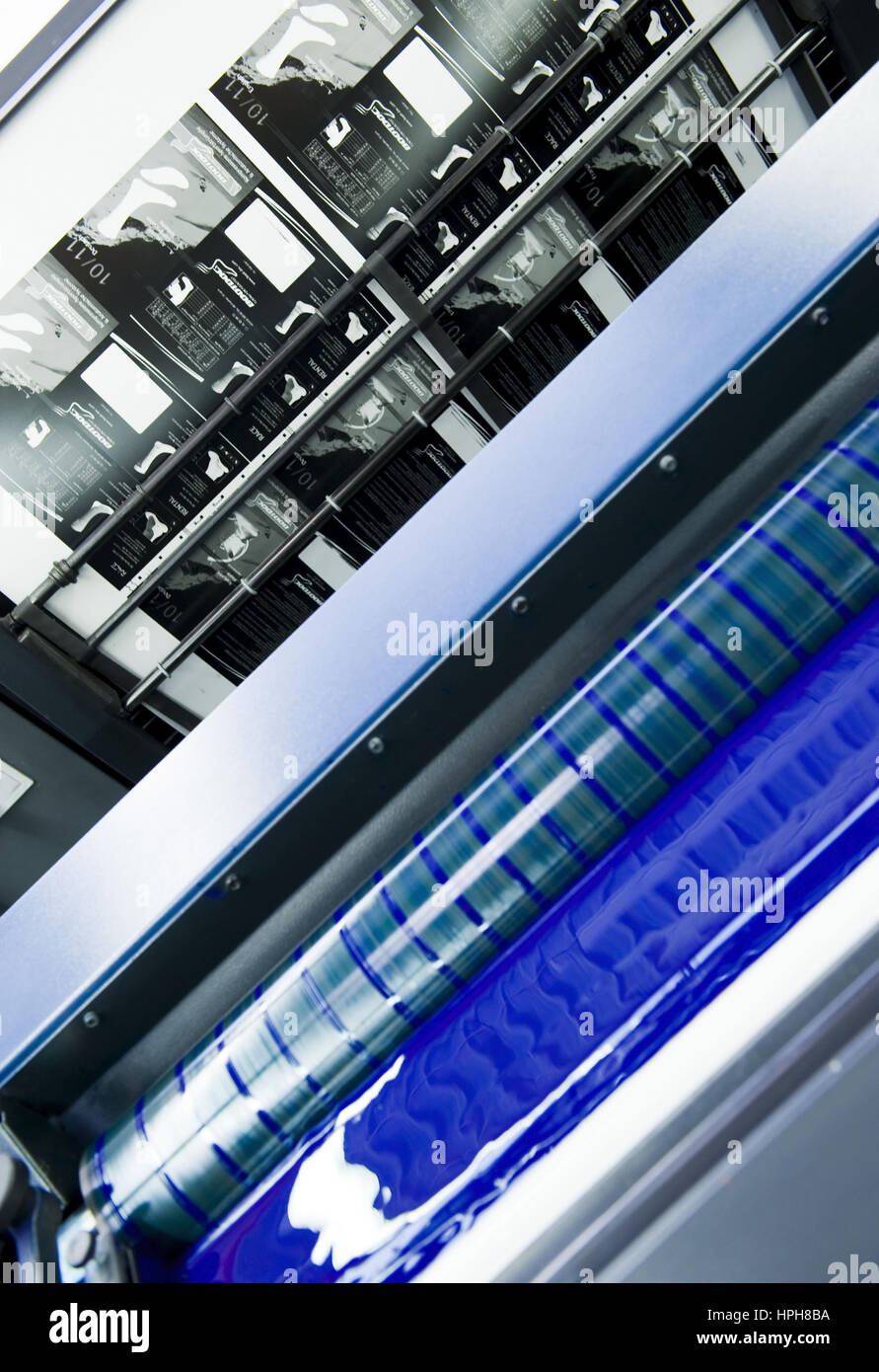 Druckmaschine, Druckerei - printing machine, printing company Stock ...