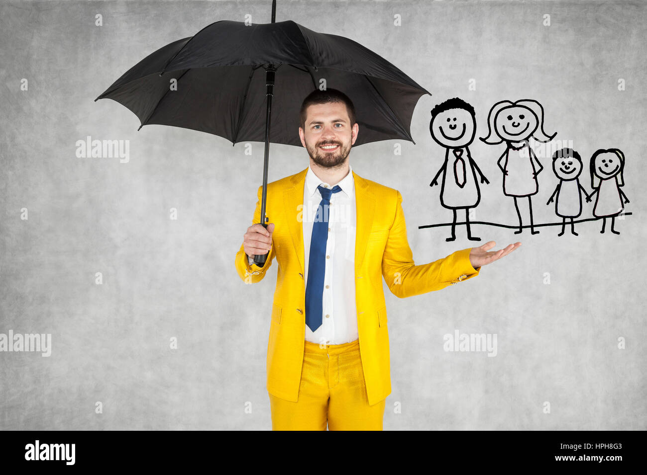 insurance agent insure your family Stock Photo - Alamy