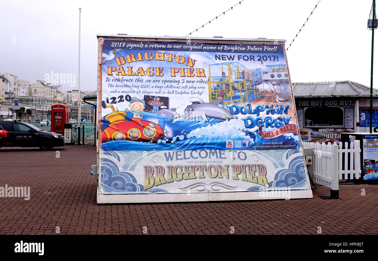 Entrance to Brighton Palace Pier on the seafront UK Stock Photo - Alamy