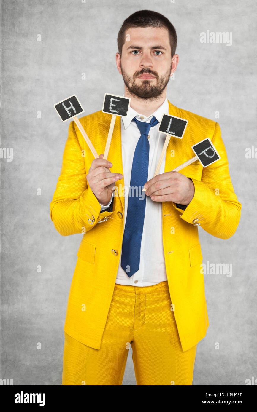 Handsome man holds sign hi-res stock photography and images - Alamy
