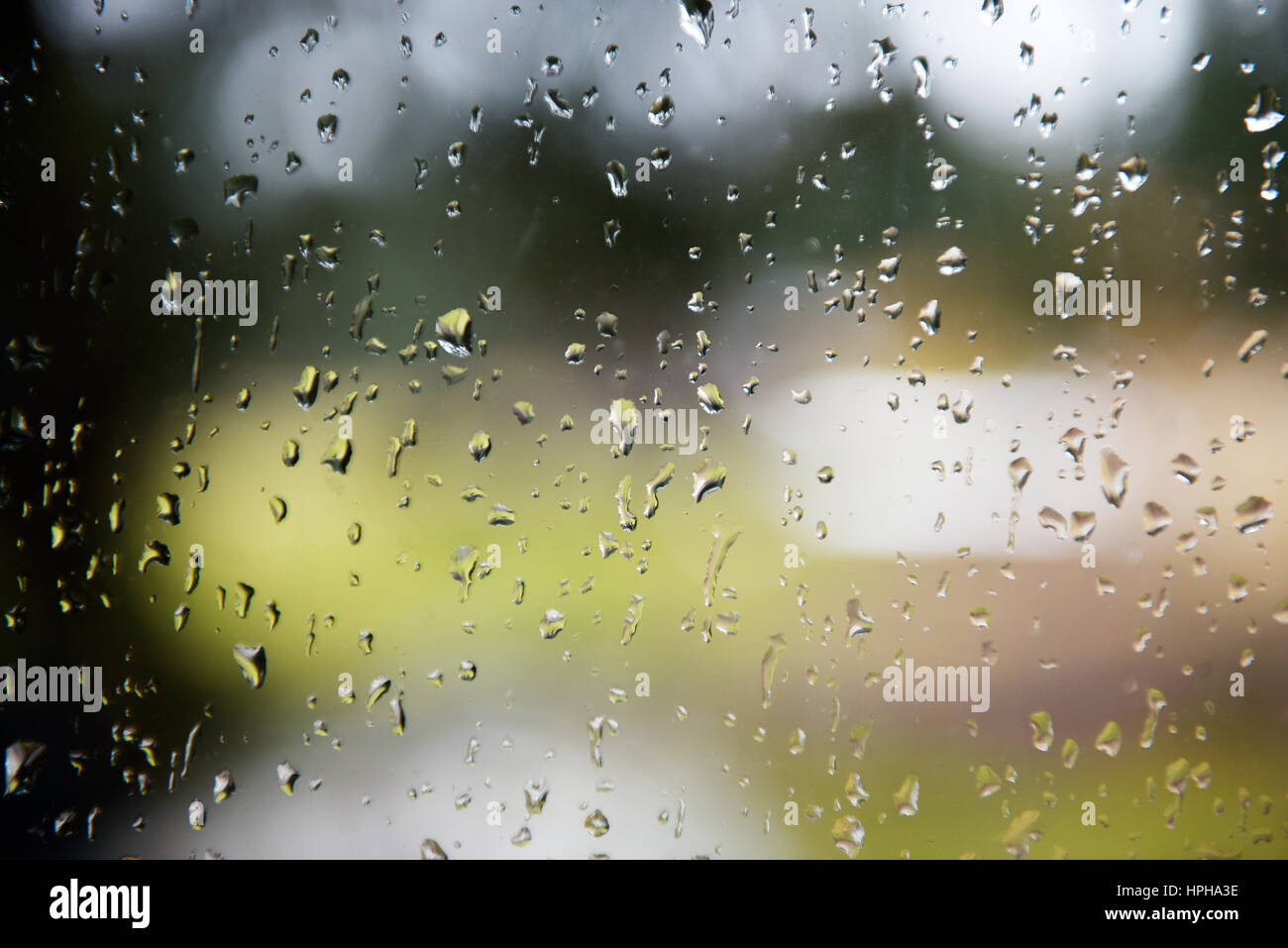 Rain drop on window. Water drops on the glass Stock Photo - Alamy