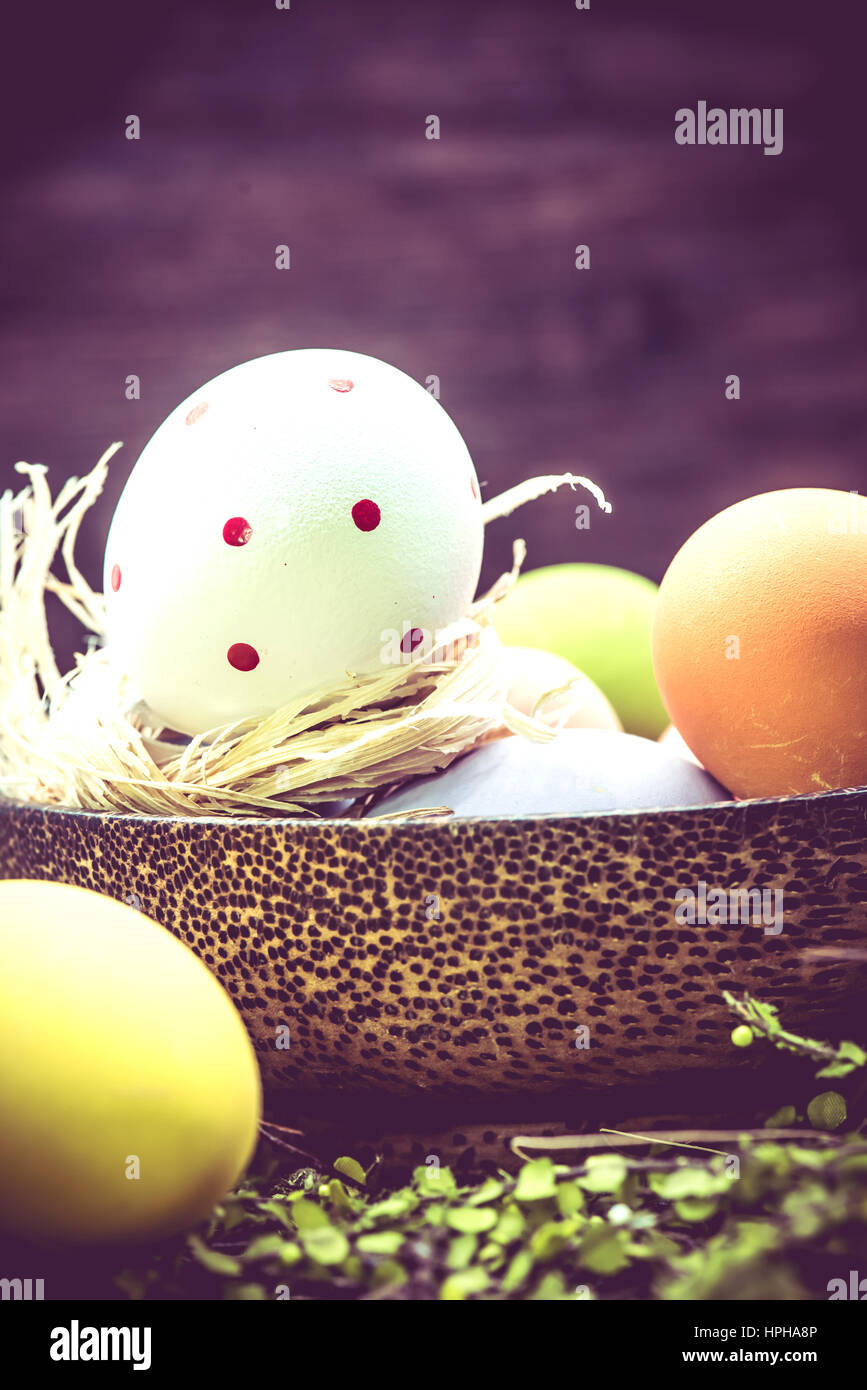 Happy Easter day, bunny and egg, Christians worldwide celebrate Stock ...