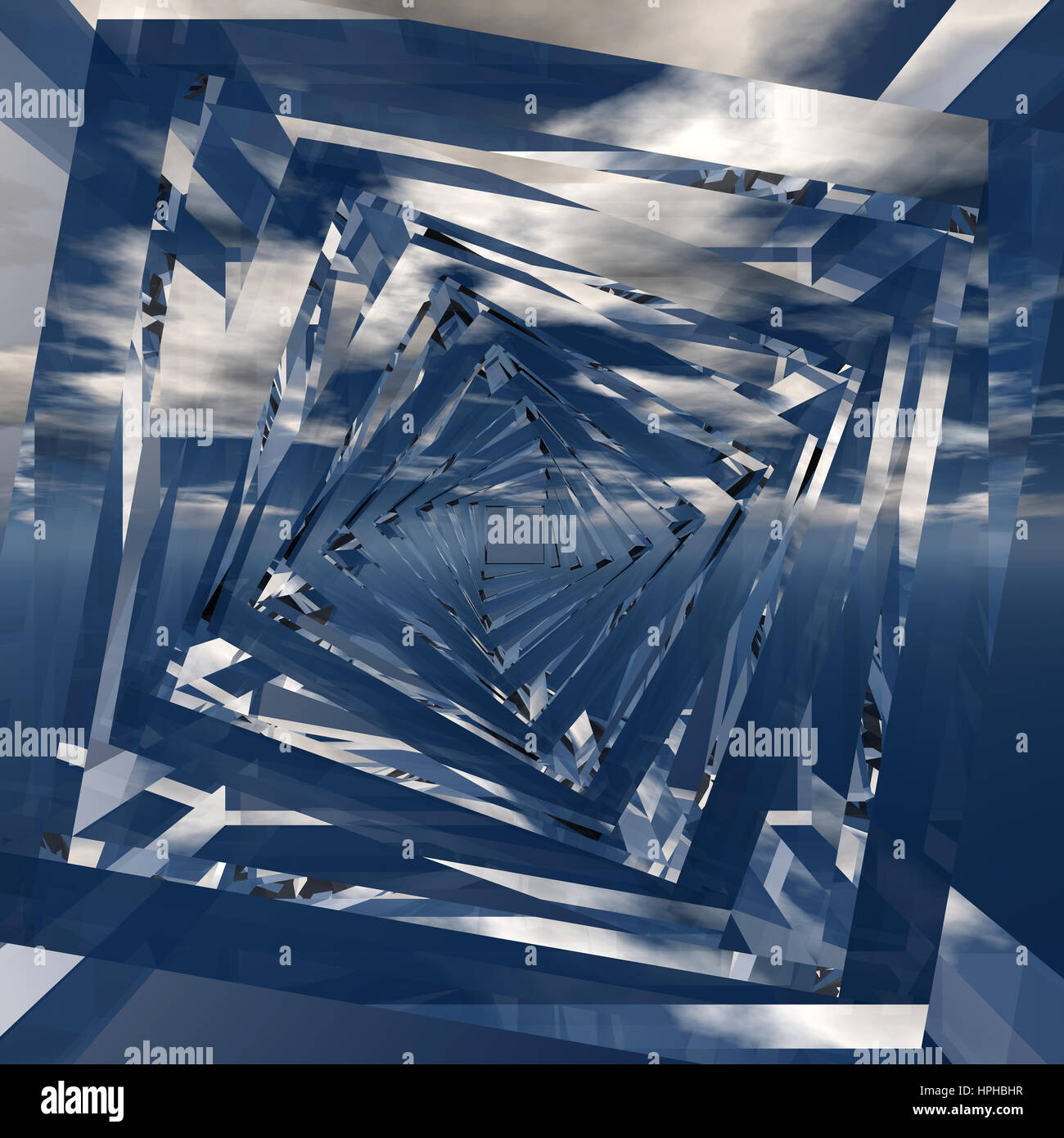 Digital 3D Illustration of a geometric Structure Stock Photo - Alamy