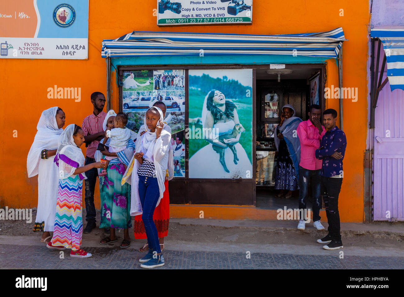 Colourful Shop Exterior, Addis Ababa, Ethiopia Stock Photo - Alamy