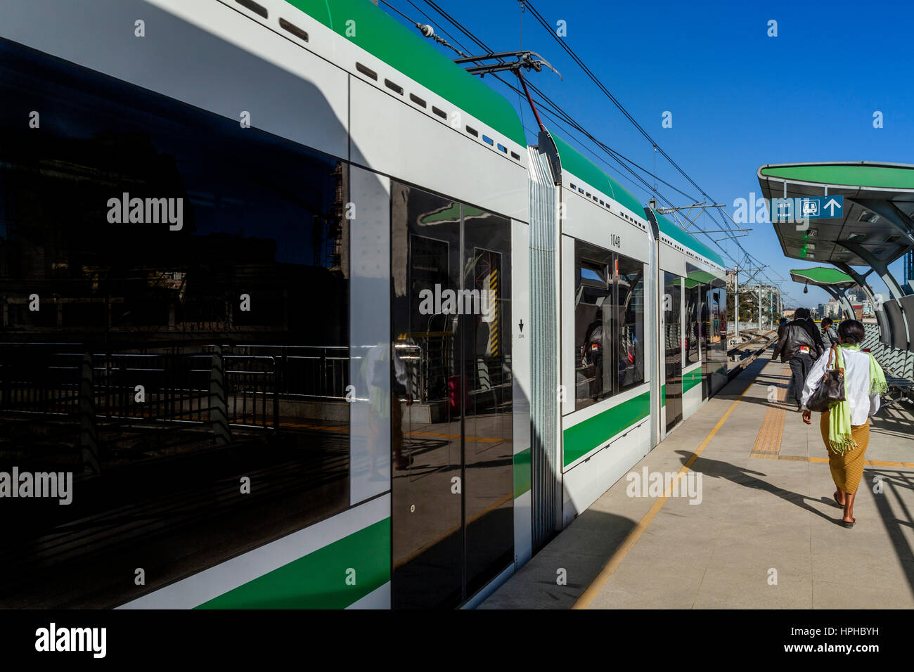 Addis Ababa Light Rail Transit Station, Meskel Square, Addis Ababa, Ethiopia Stock Photo - Alamy