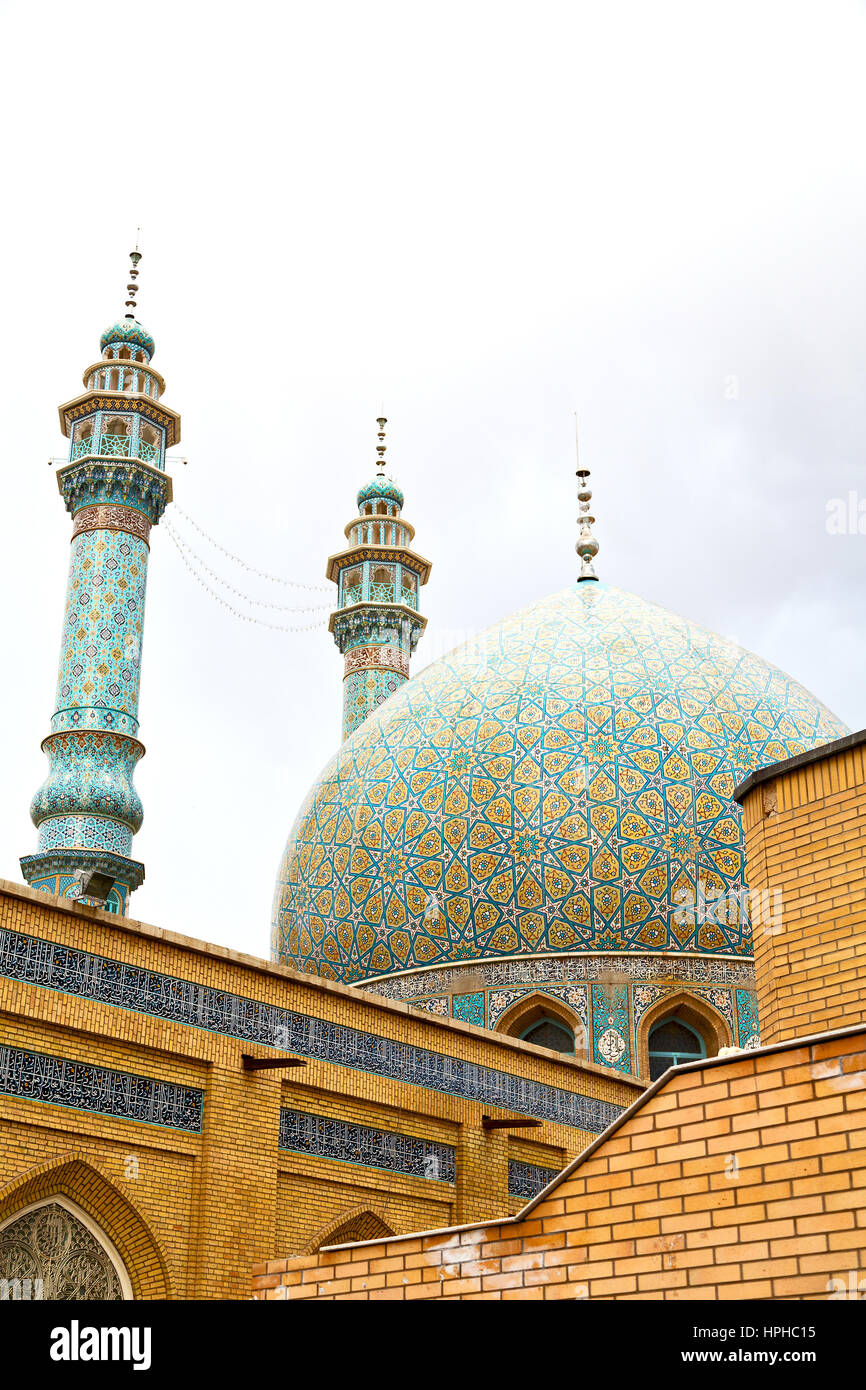 in iran and old antique mosque minaret religion persian architecture ...