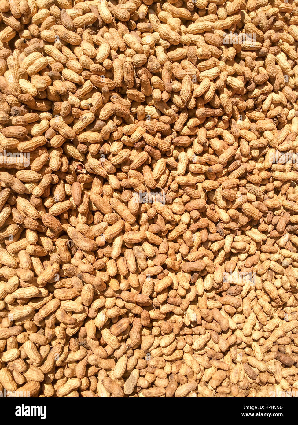 Peanuts on market display Stock Photo - Alamy