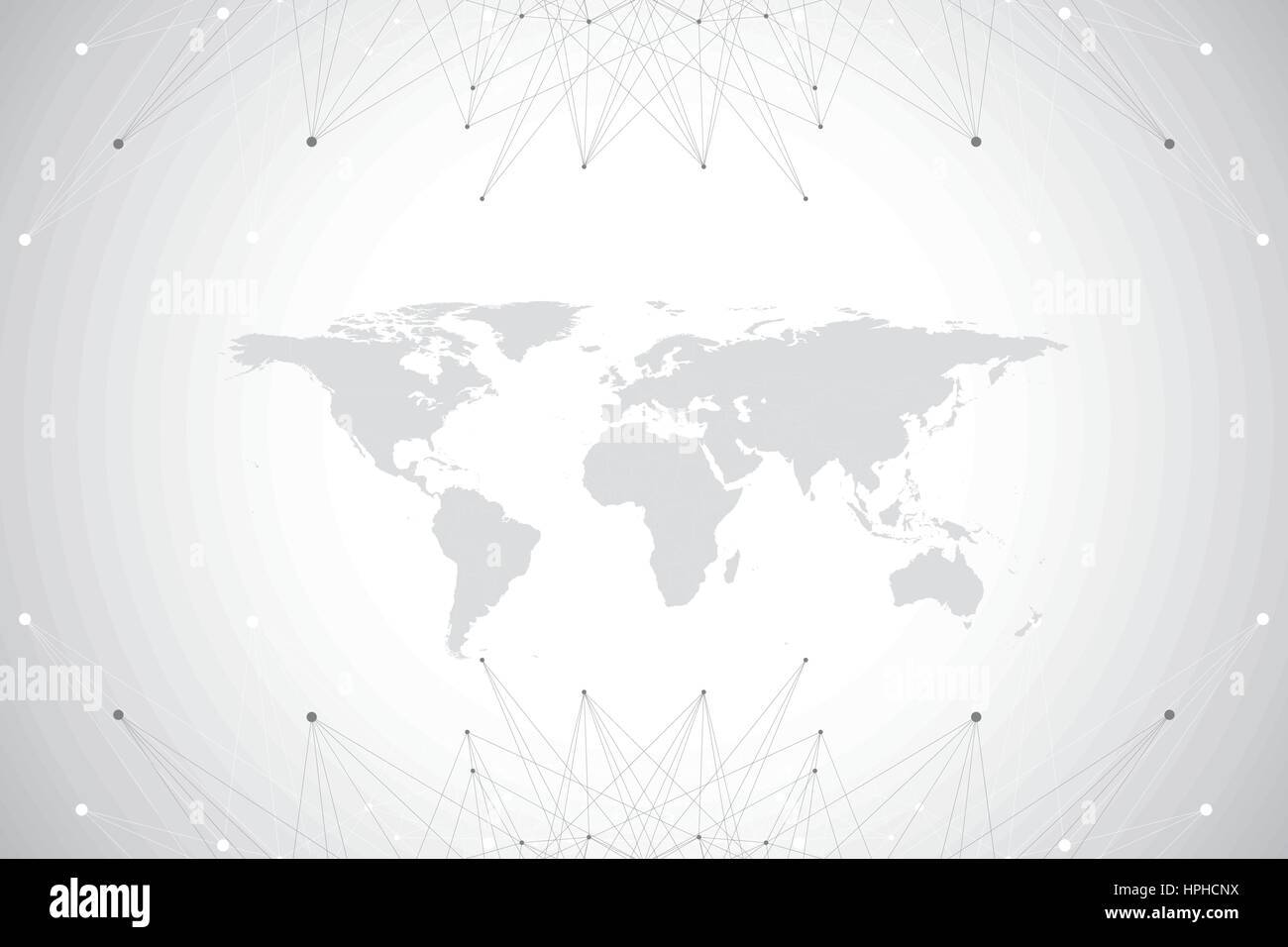 Political World Map with global technology networking concept. Digital ...