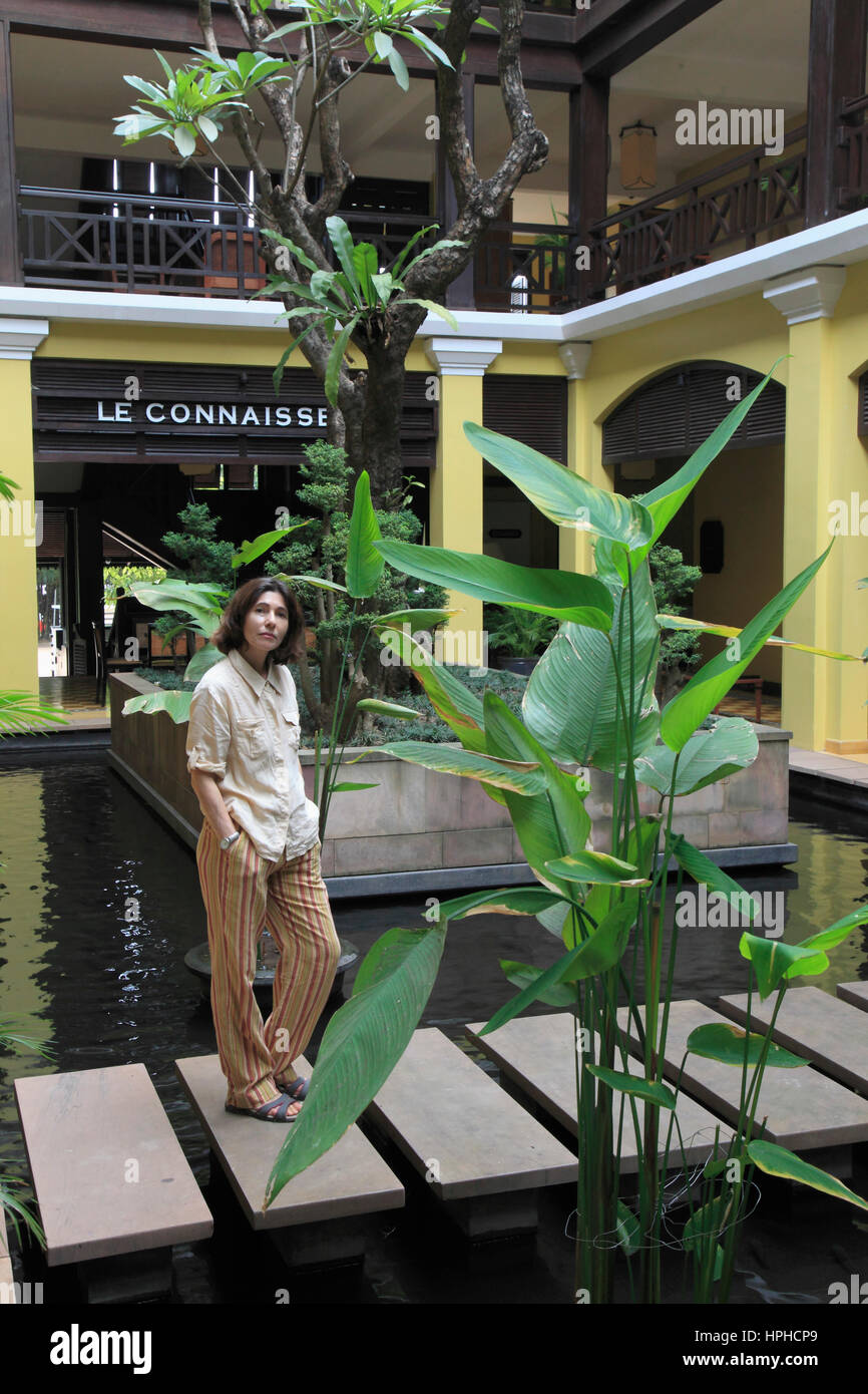 Cambodia, Siem Reap, Victoria Angkor Resort & Spa, interior, lobby ...