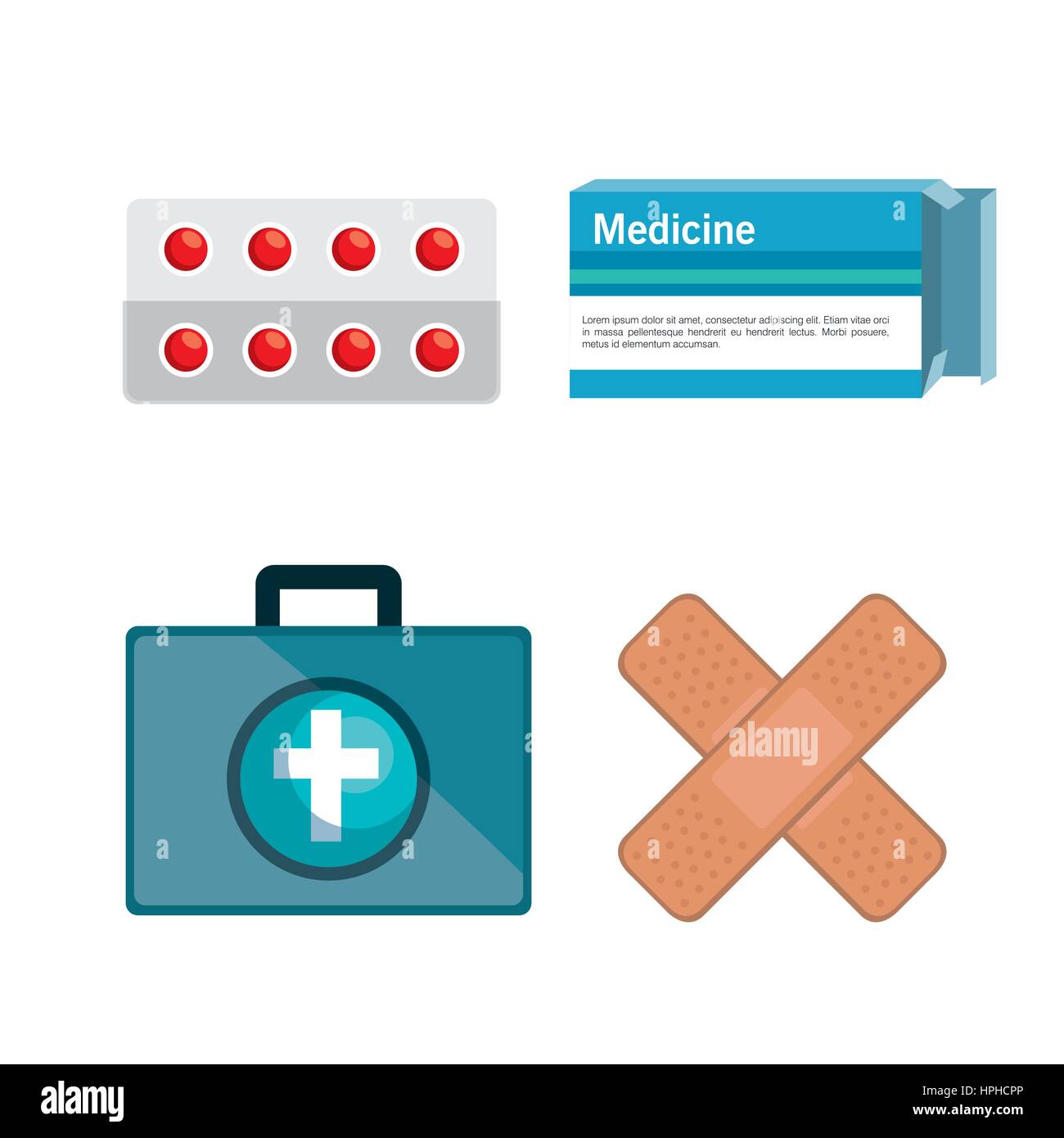 medical kit elements icon Stock Vector Image & Art - Alamy