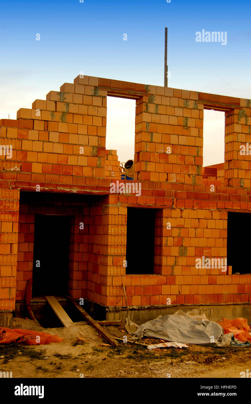 new house in the first stage of construction Stock Photo - Alamy