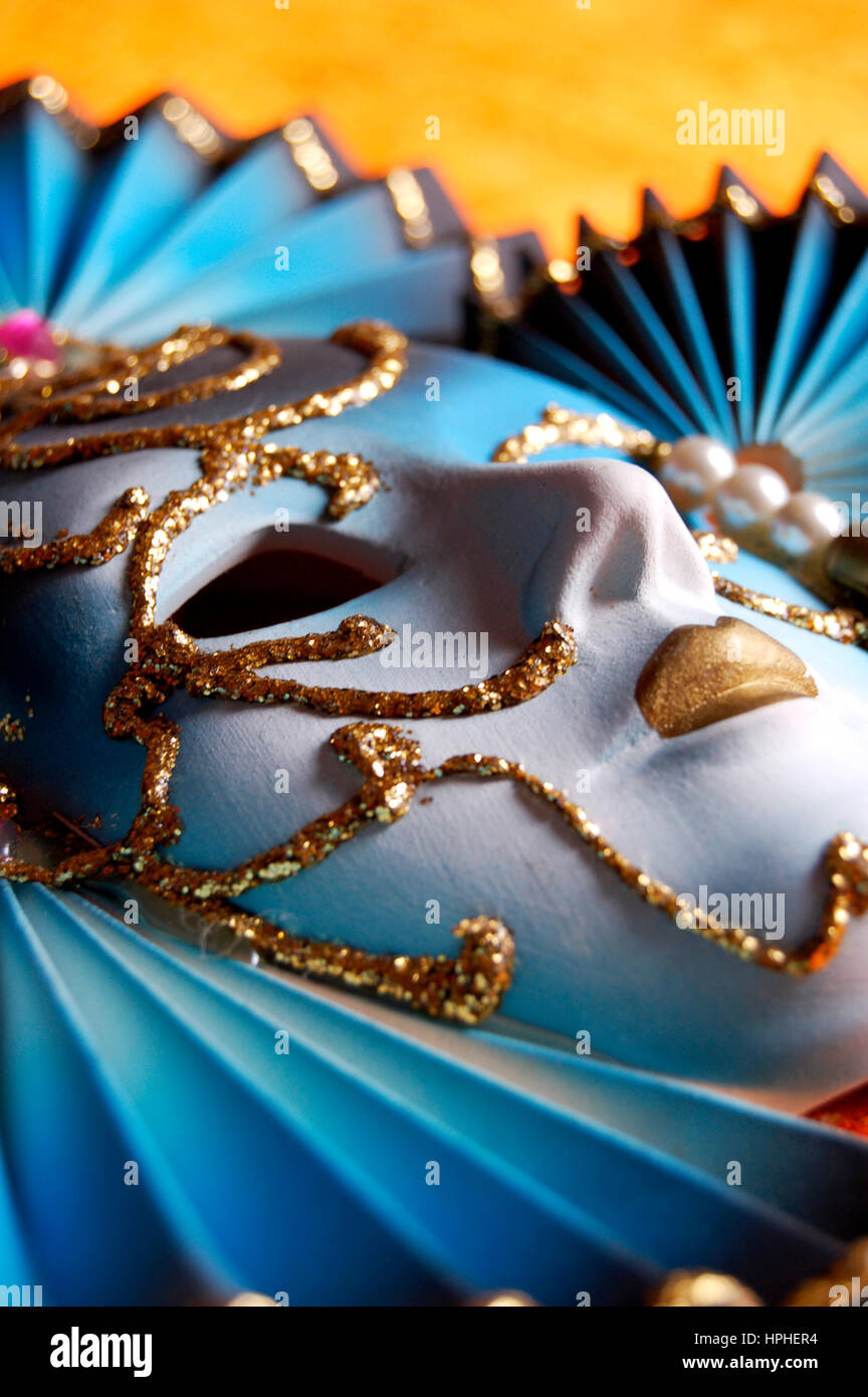 blue Venetian mask Stock Photo - Alamy