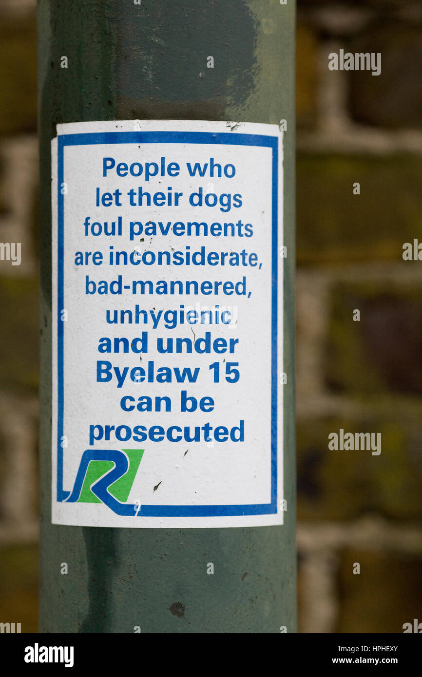 Dog poo notice hi-res stock photography and images - Alamy