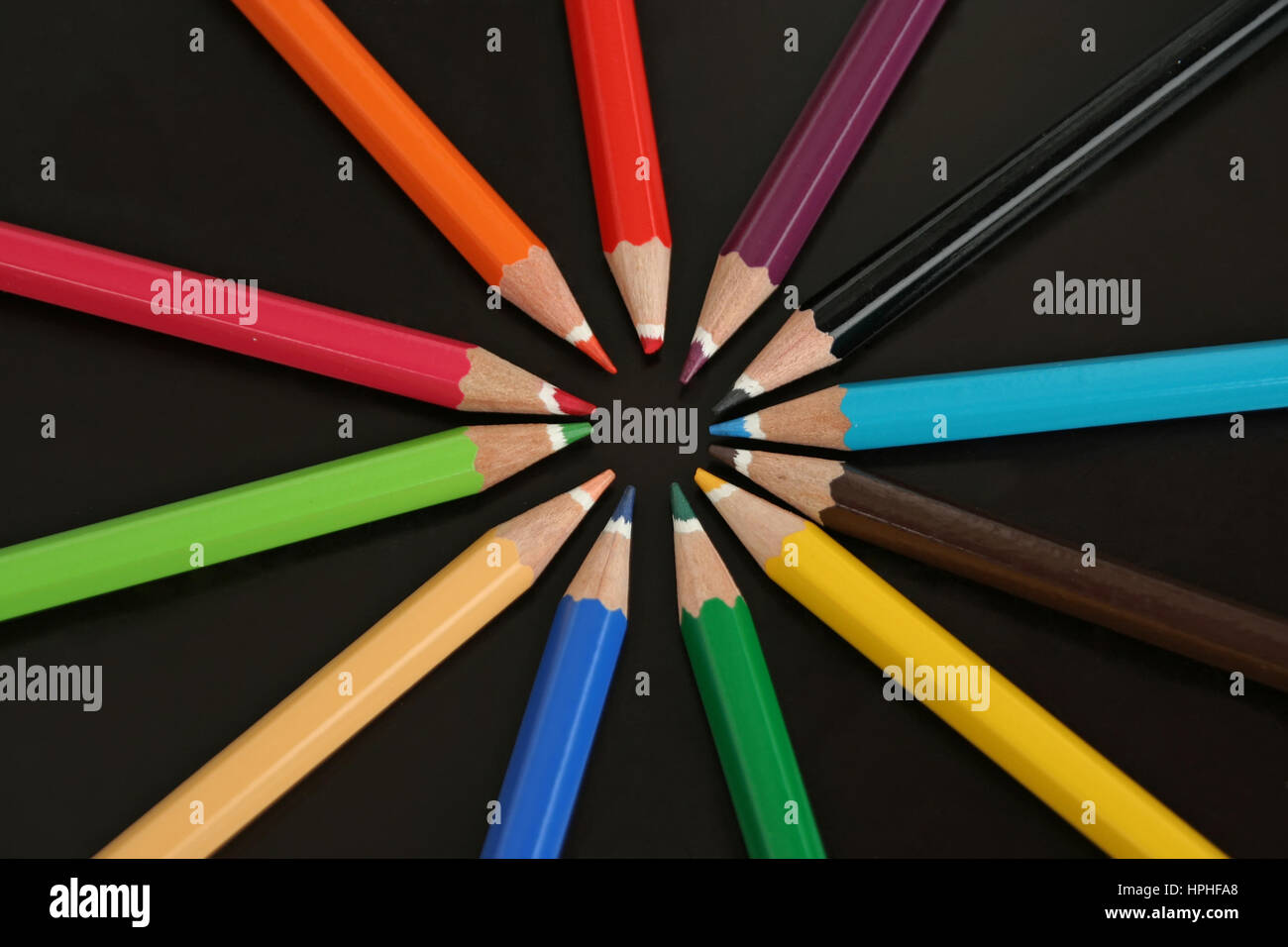 Colorful crayons. Kids crayon colors Stock Photo - Alamy