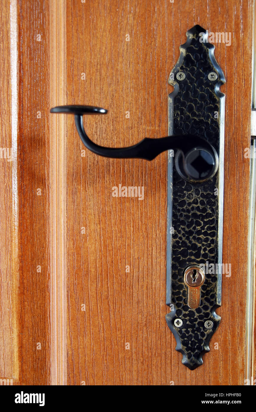 Vintage style door handle Stock Photo - Alamy