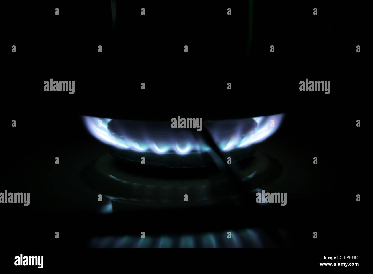 Gas stove flame Stock Photo - Alamy