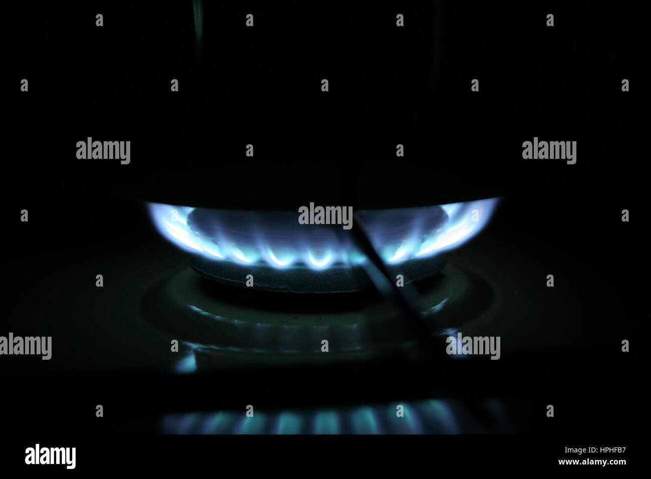 Gas stove flame Stock Photo - Alamy