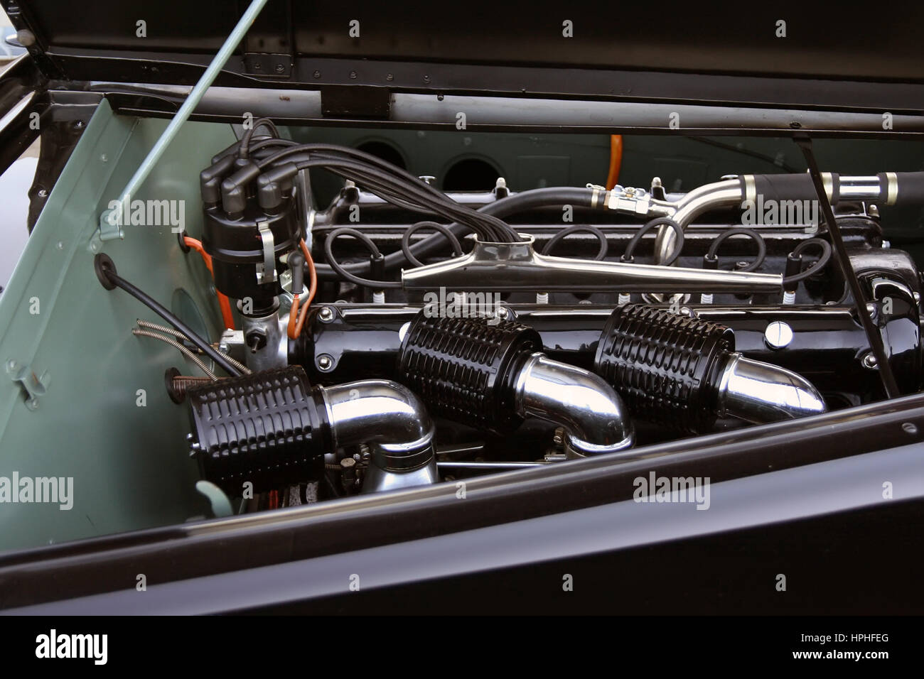 Old car motor engine Stock Photo - Alamy