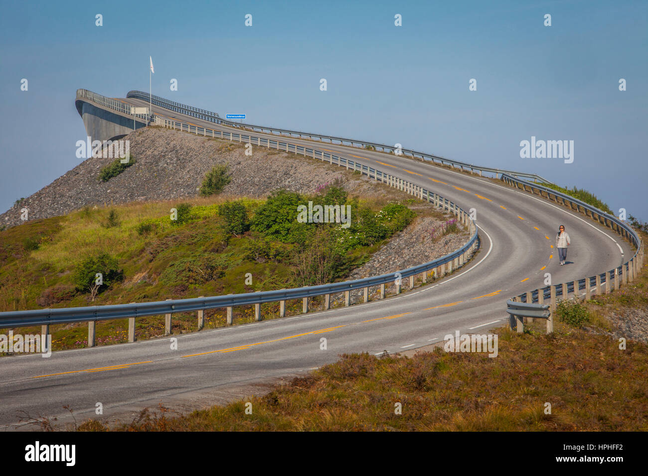 Storseisundet Bridge, in Atlantic Road or Atlanterhavsveien, from Bud ...