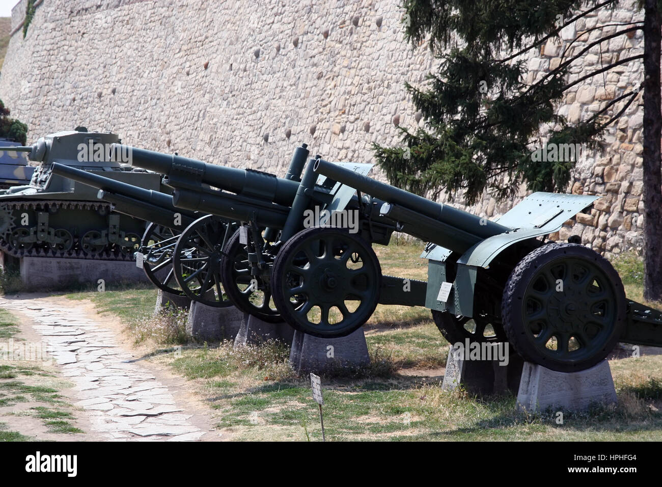 Second world war cannon Stock Photo - Alamy