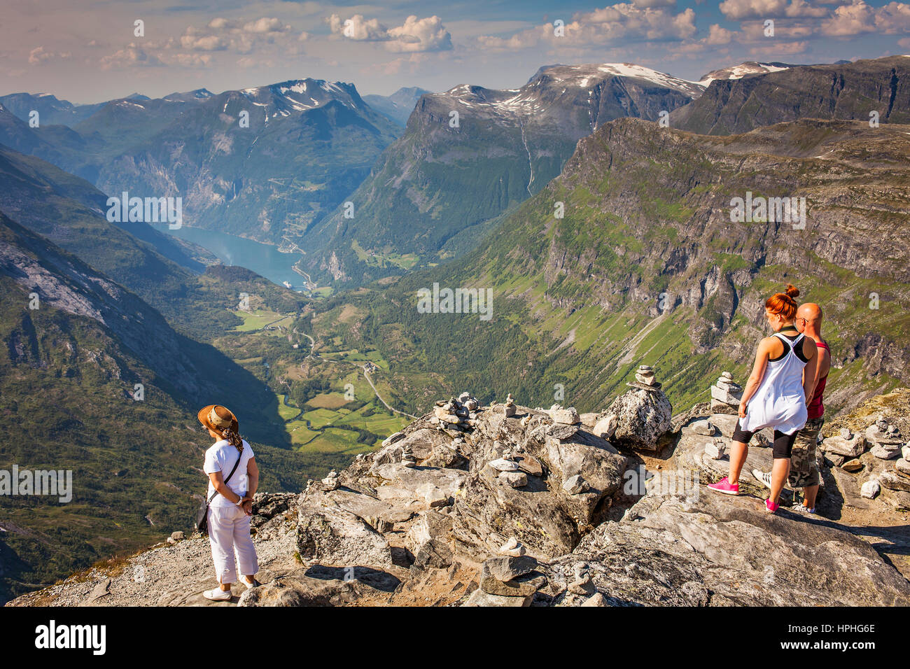 Dalsnibba Viewpoint, in background Geirangerfjord, More og Romsdal ...