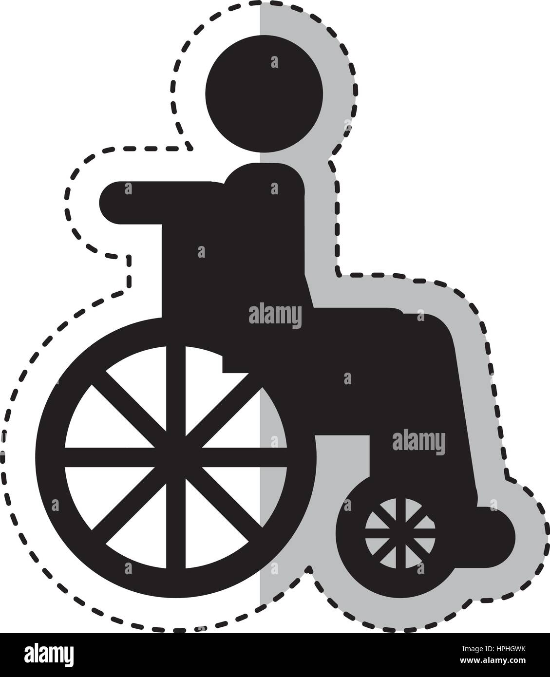 wheelchair with patient icon Stock Vector Image & Art - Alamy