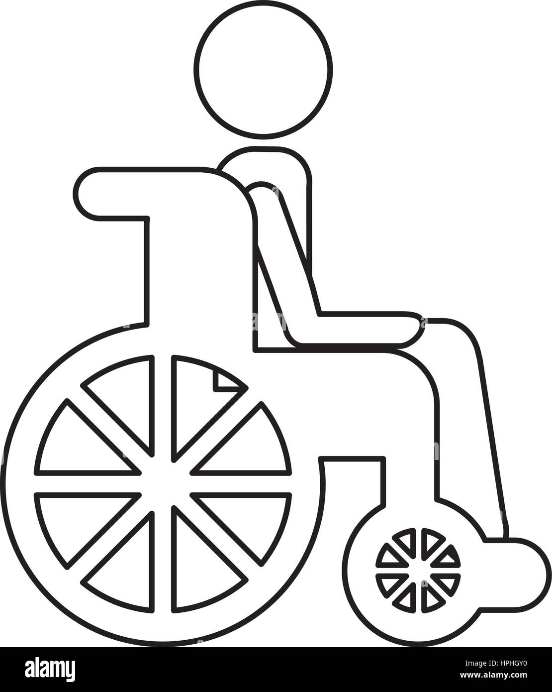 wheelchair with patient icon Stock Vector Image & Art - Alamy