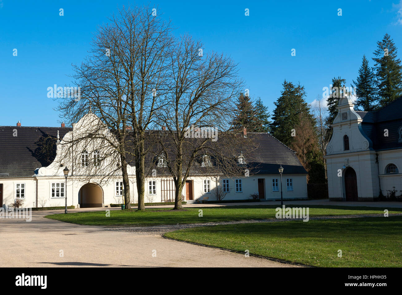 Muskau palace, Muskau Park, Upper Lusatia, Germany Stock Photo - Alamy